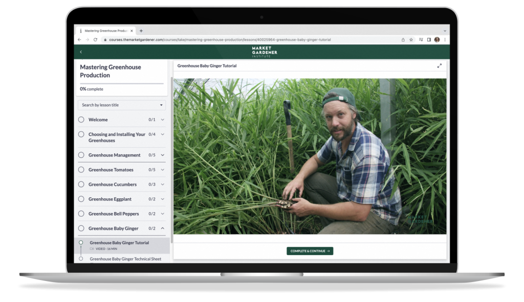 Greenhouse Farming Course Online - Market Gardener Institute